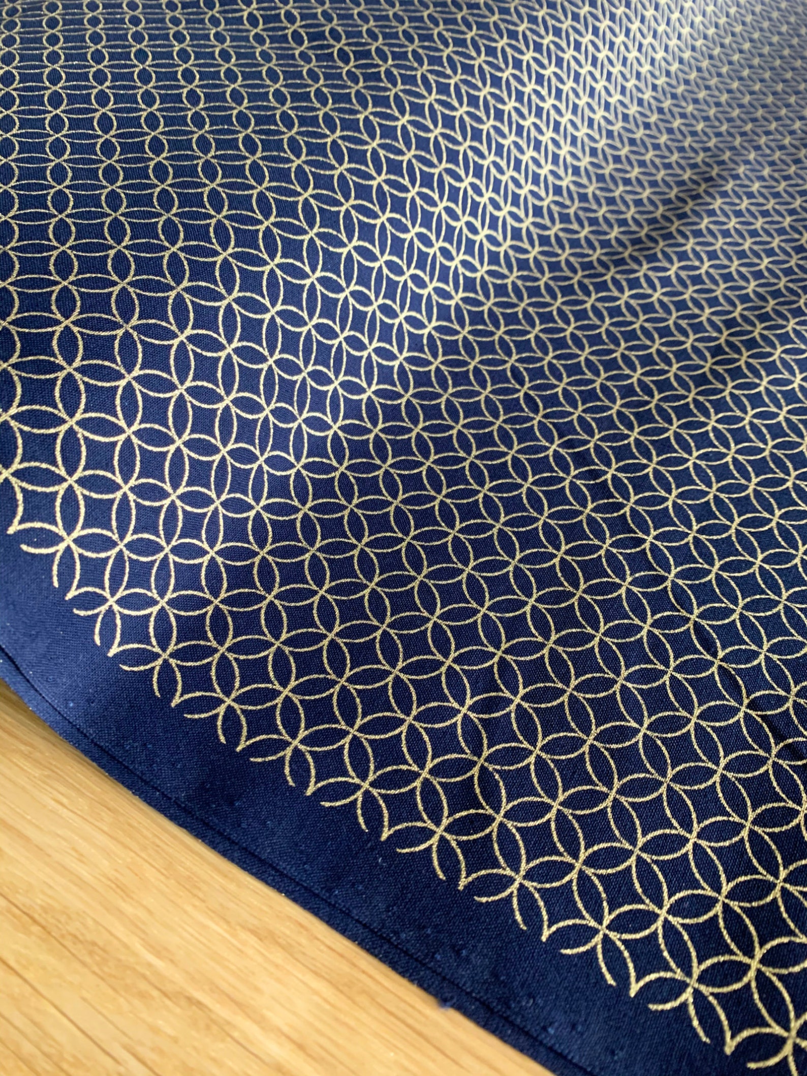 Golden Shippo Circles Sevenberry Japanese Cotton Fabric | Etsy