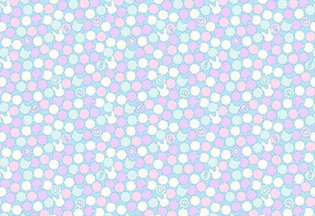PRE-CUT Quiltgate Puni Puni Candy Cotton Fabric PN1200-14E Light Blue ...