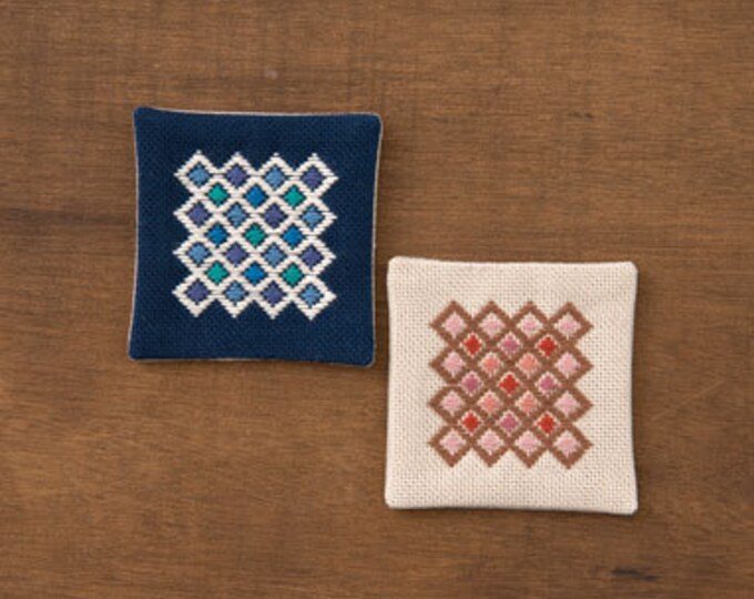 Olympus Japanese Kogin Kit Square Coasters Te to Hari Box Design #B - Etsy