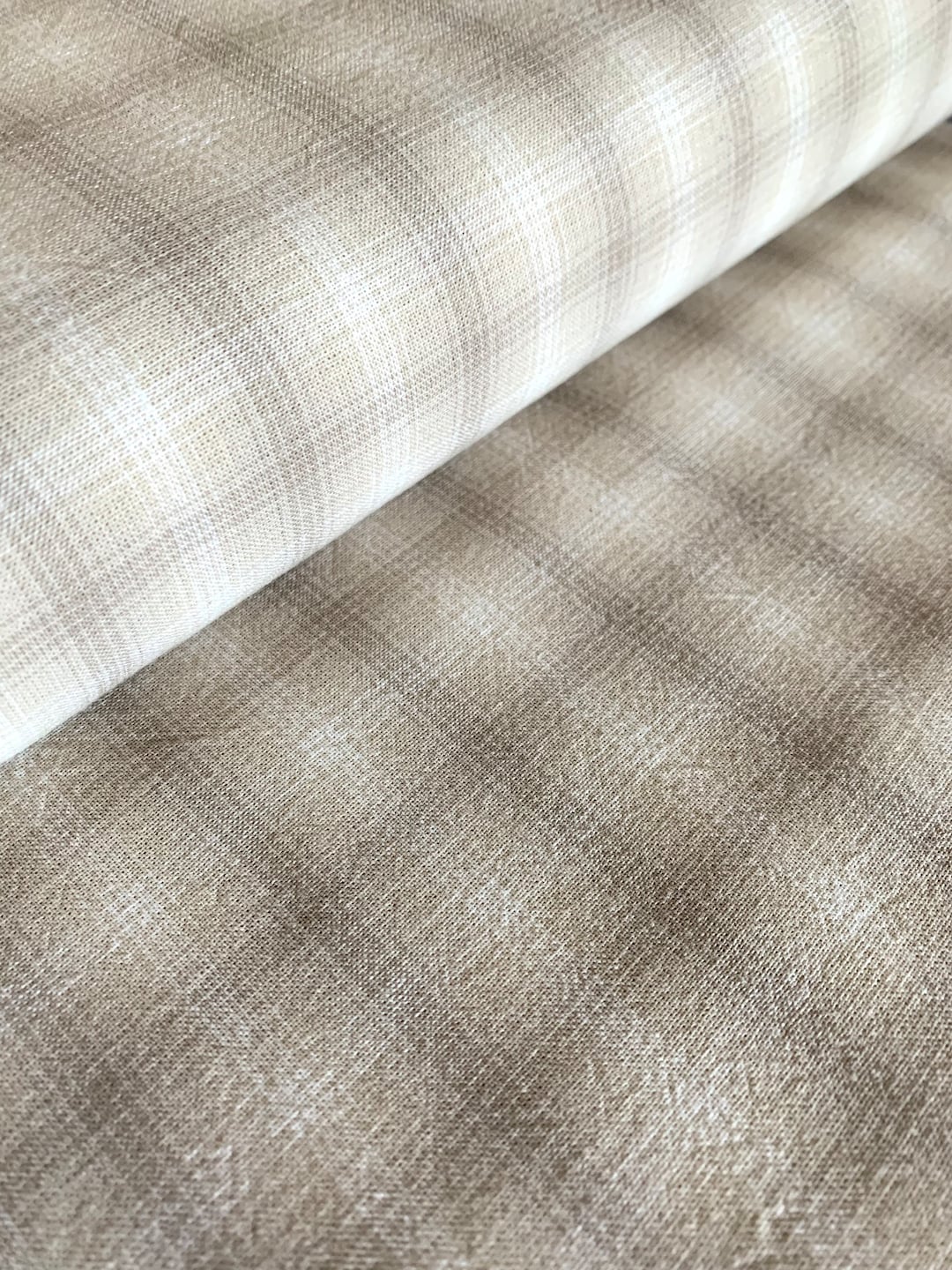 Cosmo Plaid Japanese Yarn Dyed Taupe Cotton Fabric AY20130-3A - Etsy
