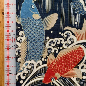 Japanese Noren Panel Koi Waterfall KP7290-97 Blue - Etsy