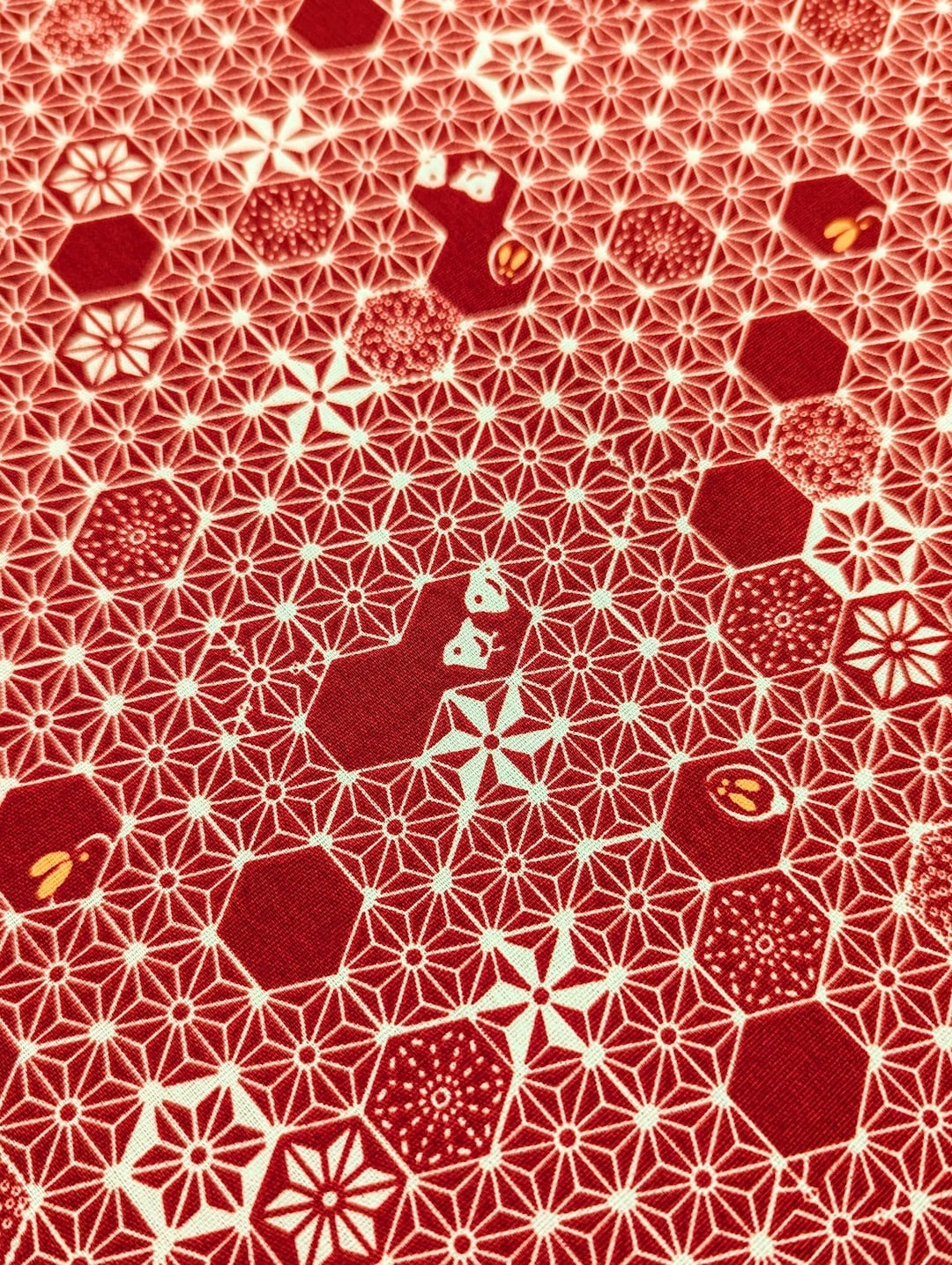 Tortoise Shell Honeycomb Japanese Cotton Fabric Y-3060-36D Red - Etsy