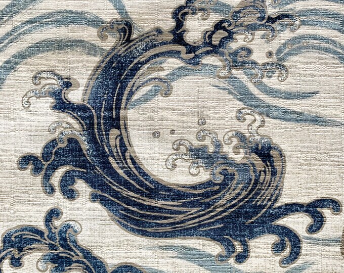 Ocean Waves Japanese Cotton Dobby Fabric 1023-110-3A Off-white - Etsy