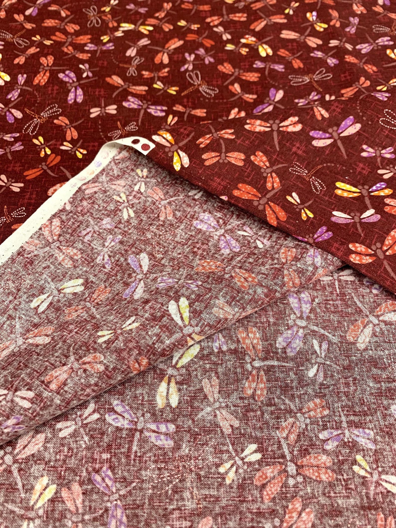 Sevenberry Patchwork Dragonflies Japanese Cotton Fabric 83033-1-3 Red ...