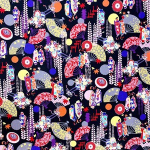 Cosmo Kyoto Maiko Geisha Japanese Cotton Fabric AP25706-D Black - Etsy