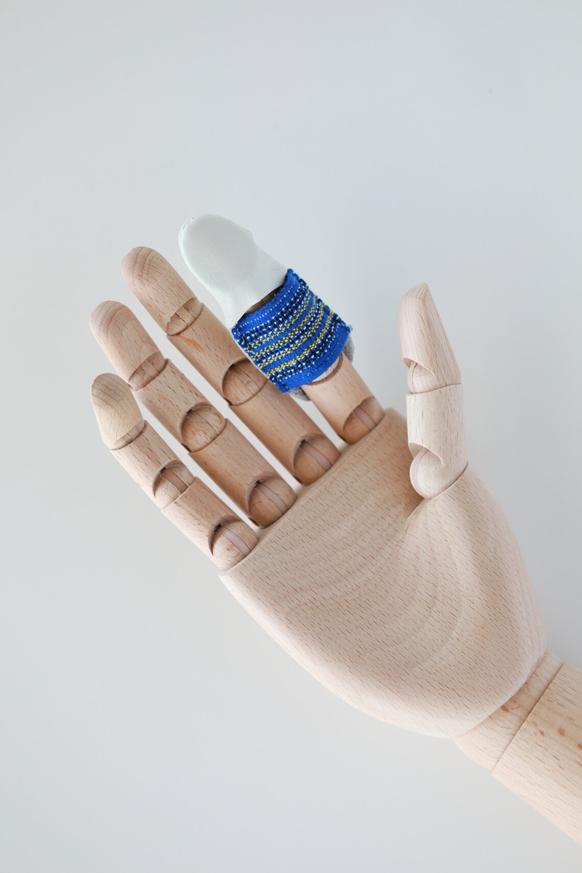 Little House White Leather Glove Thimble With Elastic Soft or Padded - Etsy