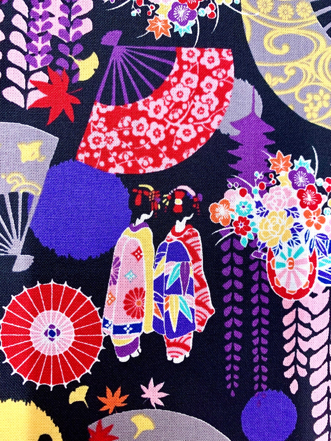 Cosmo Kyoto Maiko Geisha Japanese Cotton Fabric AP25706-D Black - Etsy