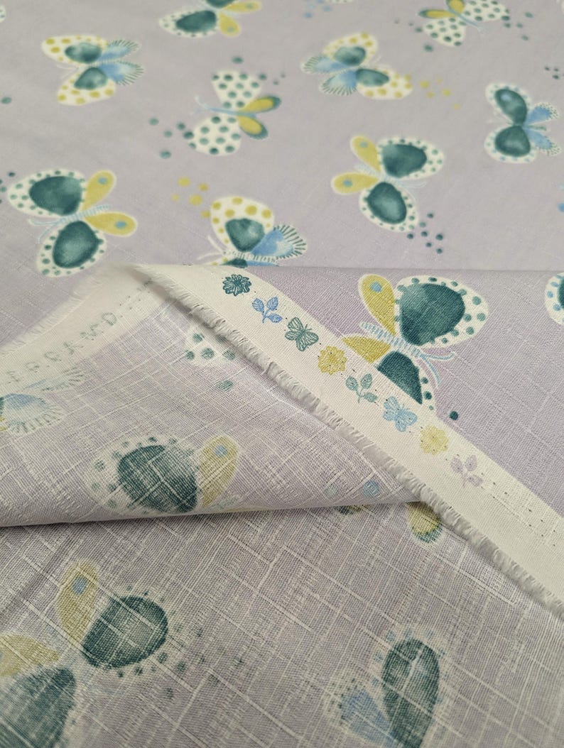 Pastel Butterflies Koizumi Japanese Cotton Dobby Fabric 142-1298-C2 - Etsy
