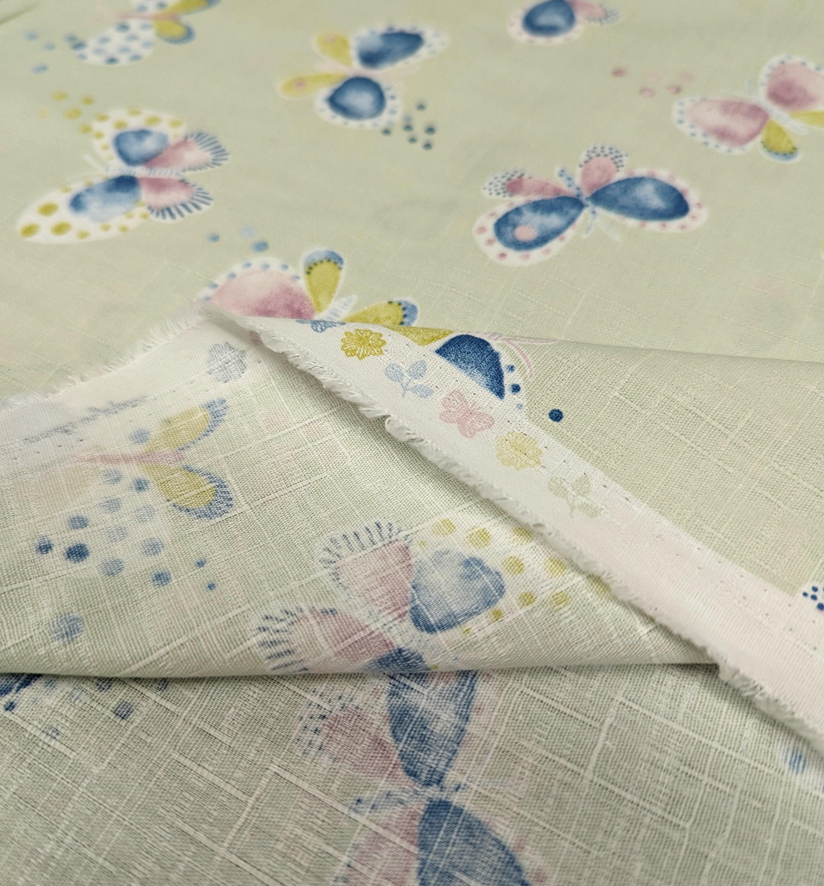 Pastel Butterflies Koizumi Japanese Cotton Dobby Fabric 142-1298-C1 ...
