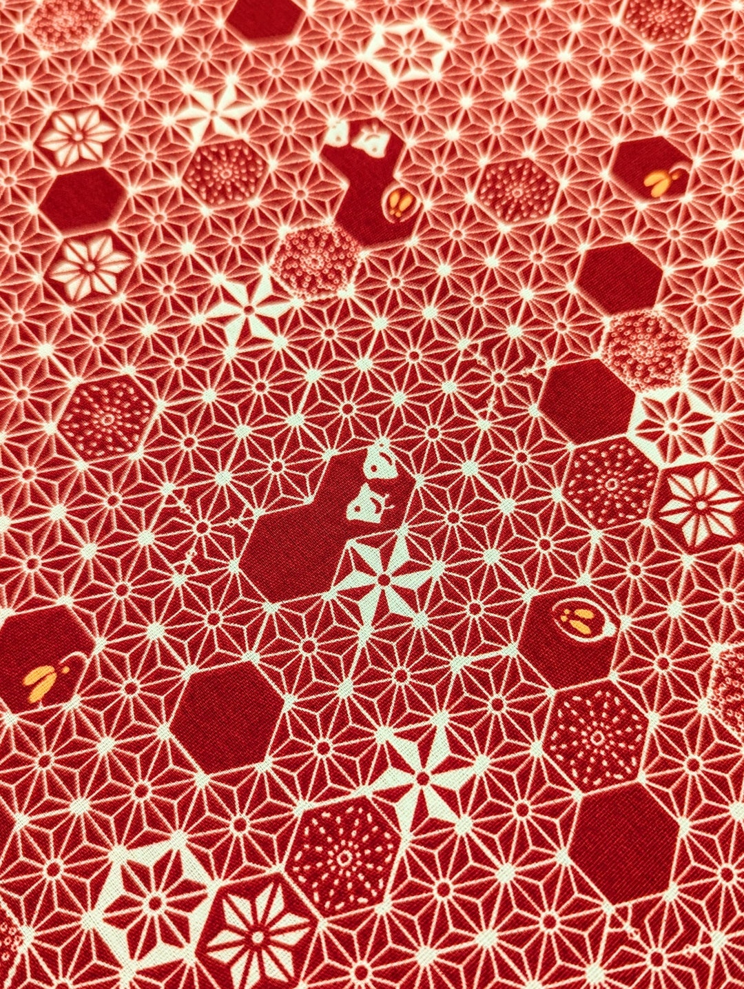 Tortoise Shell Honeycomb Japanese Cotton Fabric Y-3060-36D Red - Etsy