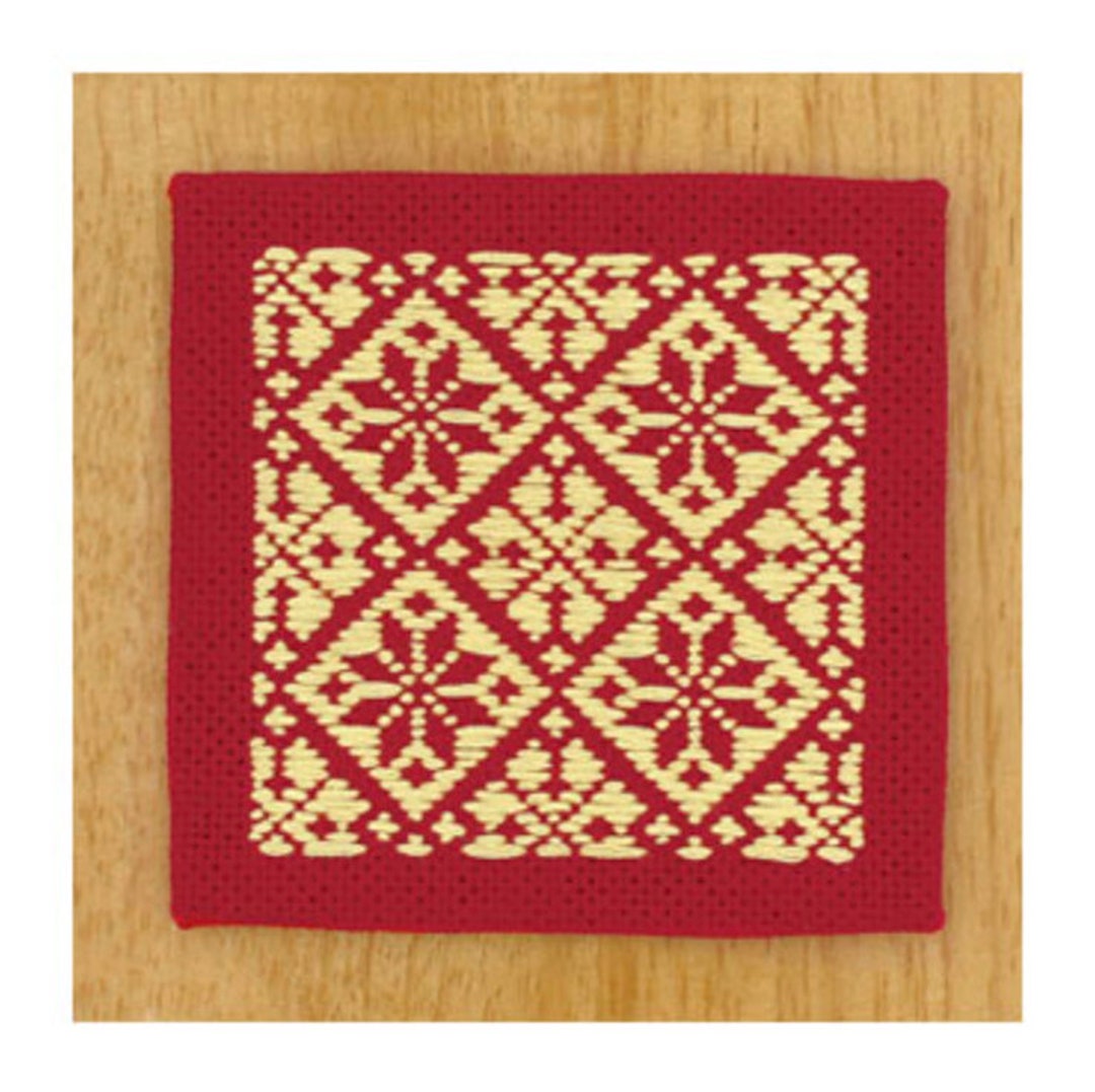 Olympus Japanese Kogin Kit Coaster #29 Red and Yellow - Etsy