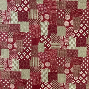Boro Patchwork Print Sevenberry Japanese Cotton Fabric 88500-3-3 Red - Etsy