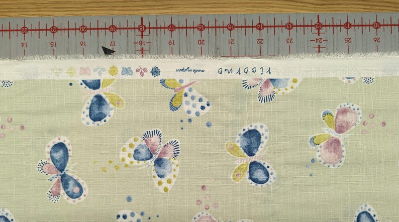 Pastel Butterflies Koizumi Japanese Cotton Dobby Fabric 142-1298-C1 ...