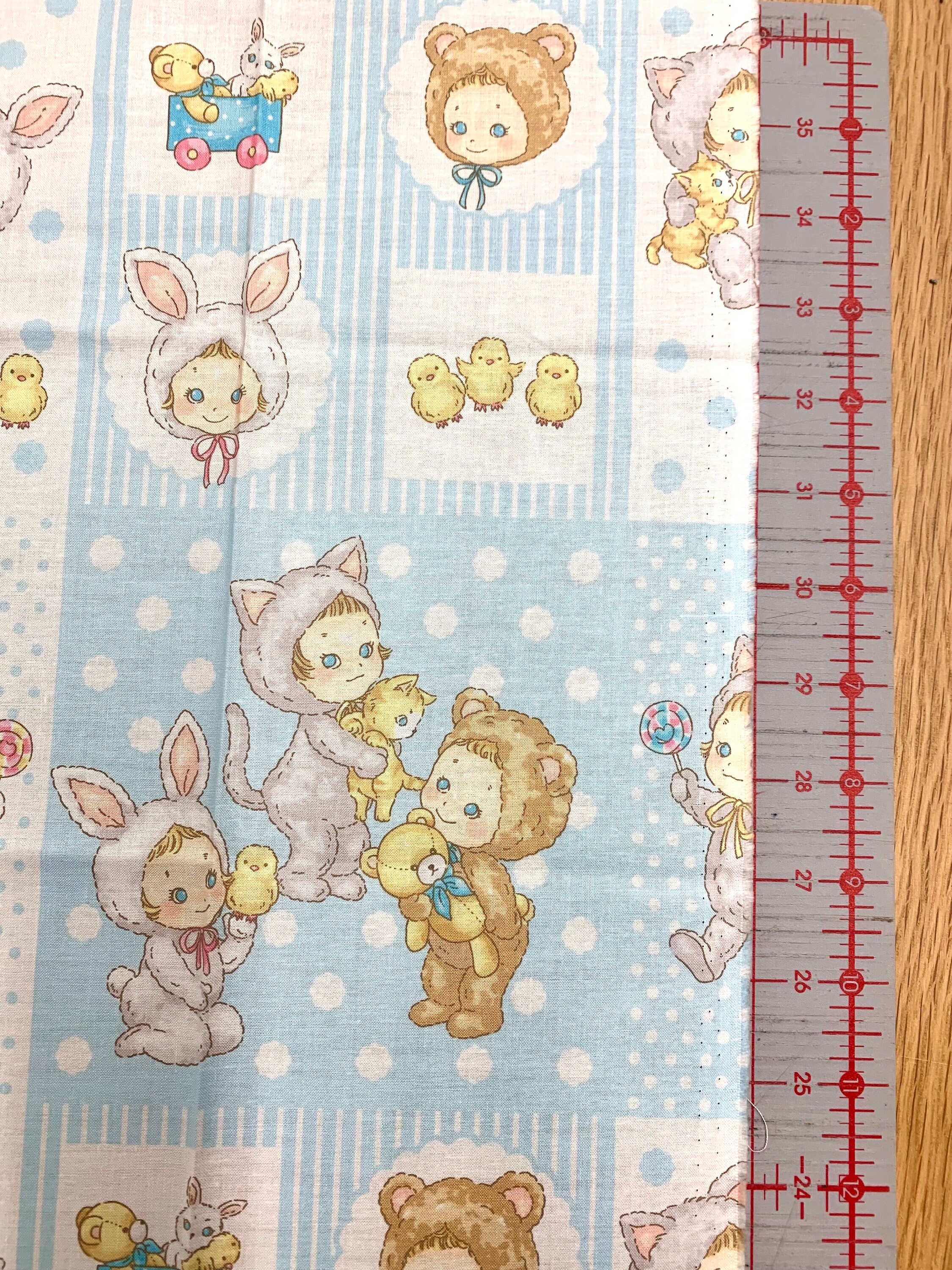 PRE-CUT Quiltgate Puni Puni Candy Cotton Fabric PN1200-11D Light Blue ...