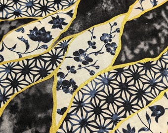 Senyo Patterned Kintsugi Collage Japanese Cotton Fabric SK-8600-1 A ...