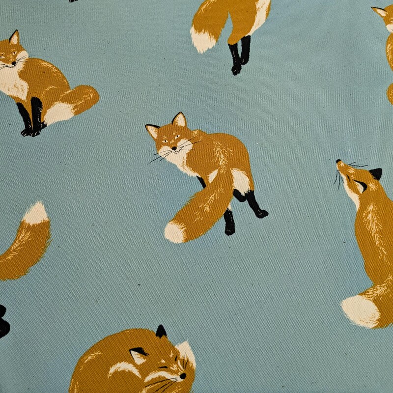 Fox Print Fabric - Etsy