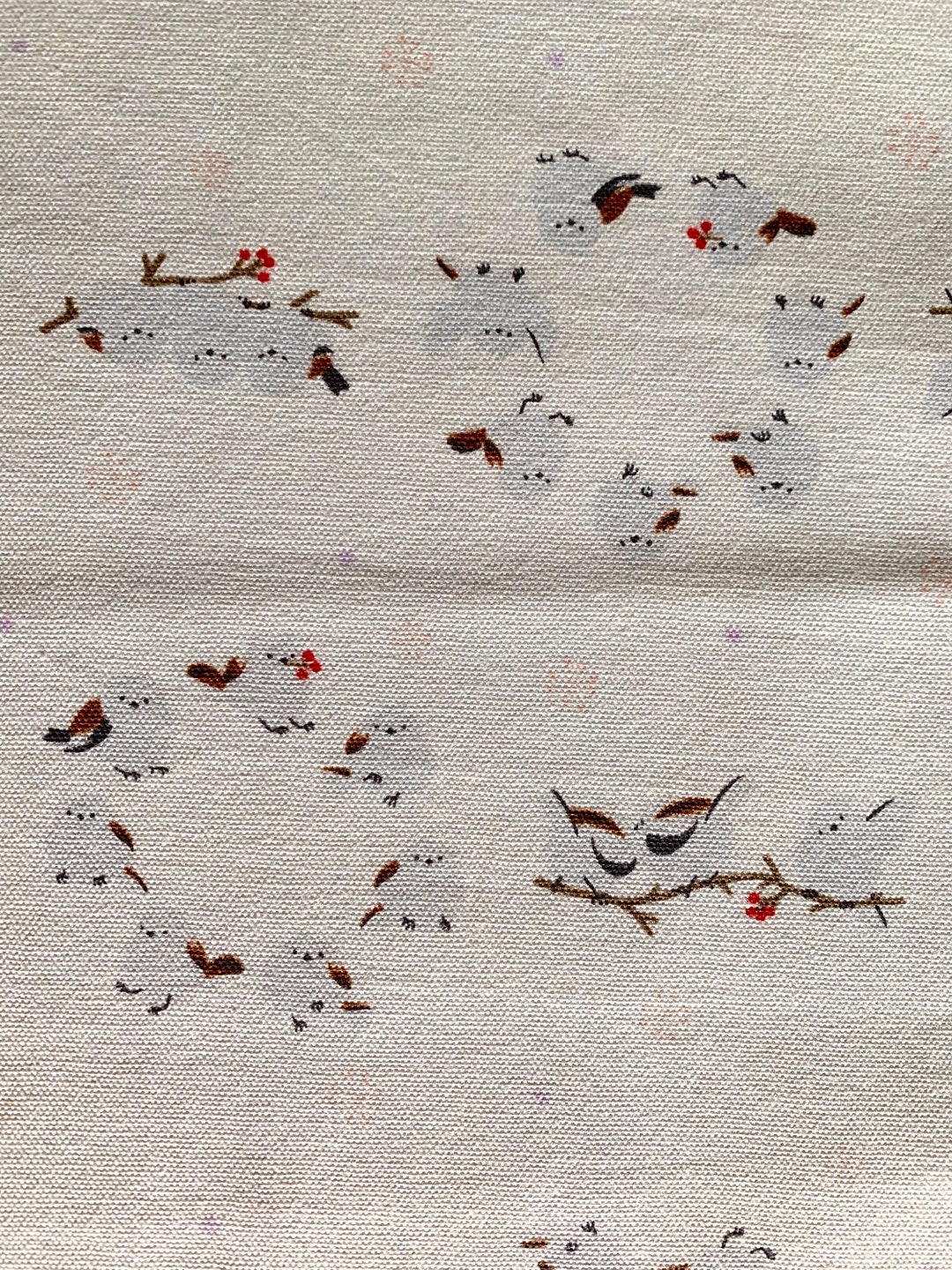 Chickadee Wreath Cosmo Japanese Cotton Fabric AP21810-2A Cream - Etsy