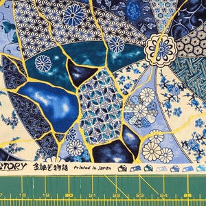 Senyo Patterned Kintsugi Collage Japanese Cotton Fabric SK-8600-1 C ...
