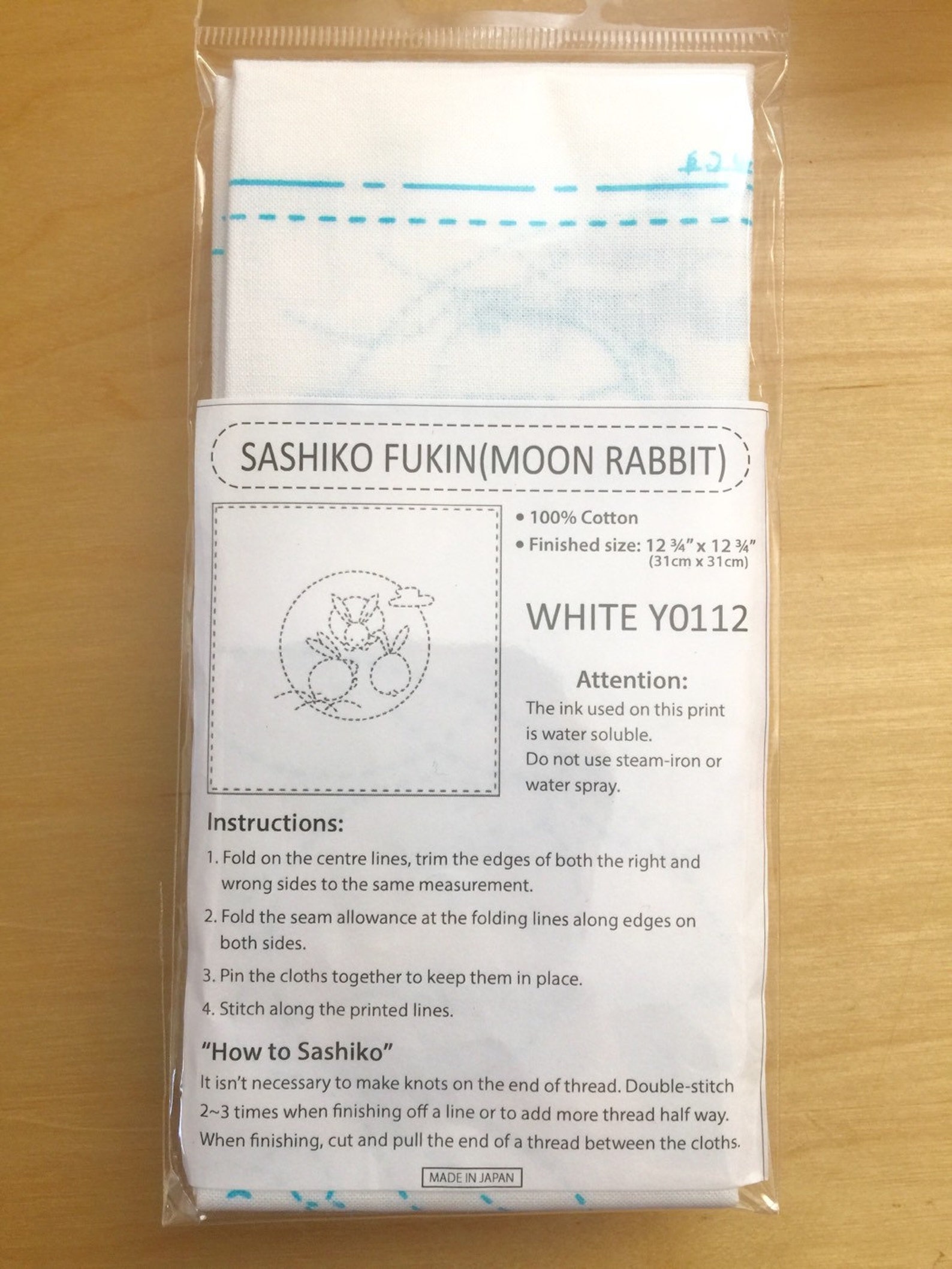 Yokota Moon Rabbit Sashiko Fukin Japanese Cotton Sashiko | Etsy