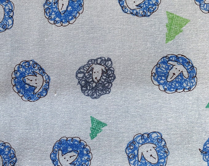 SALE: Scribble Sheep Kawaii Cotton Fabric Cosmo AP92903-2E Blue - Etsy
