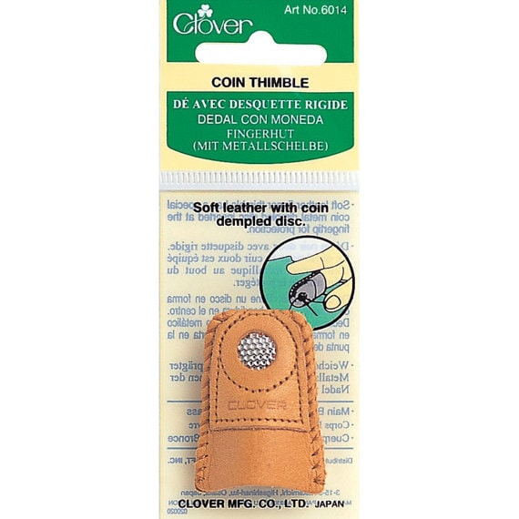 Clover Leather Coin Thimble for Sewing, Quilting, Needlepoint, and ...