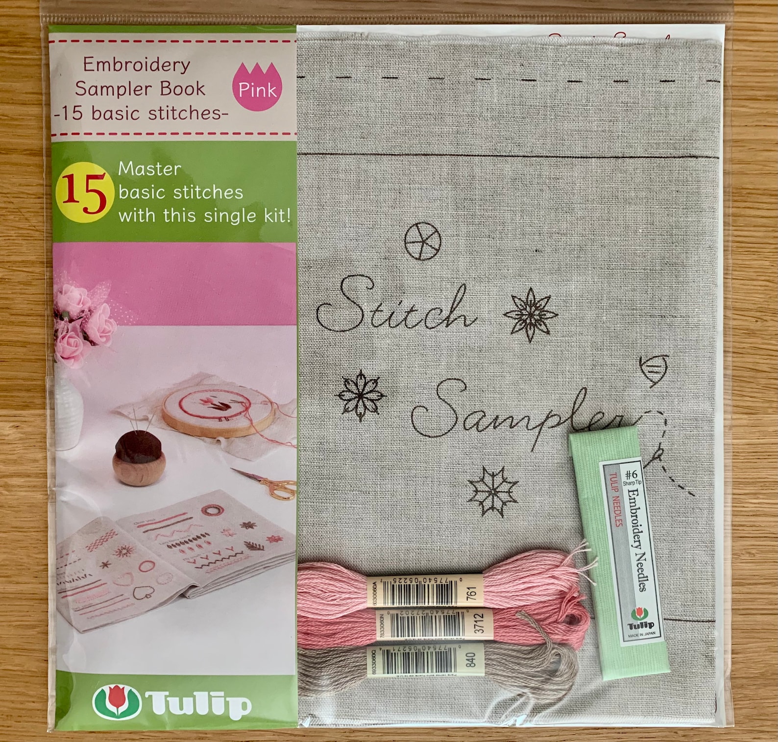 Tulip Embroidery Sampler Book 15 Basic Stitches Pink Ek-101e - Etsy