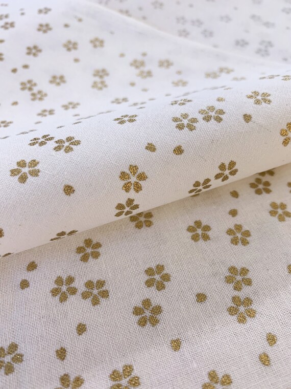 Golden Sakura Cherry Blossoms Sevenberry Japanese Cotton - Etsy