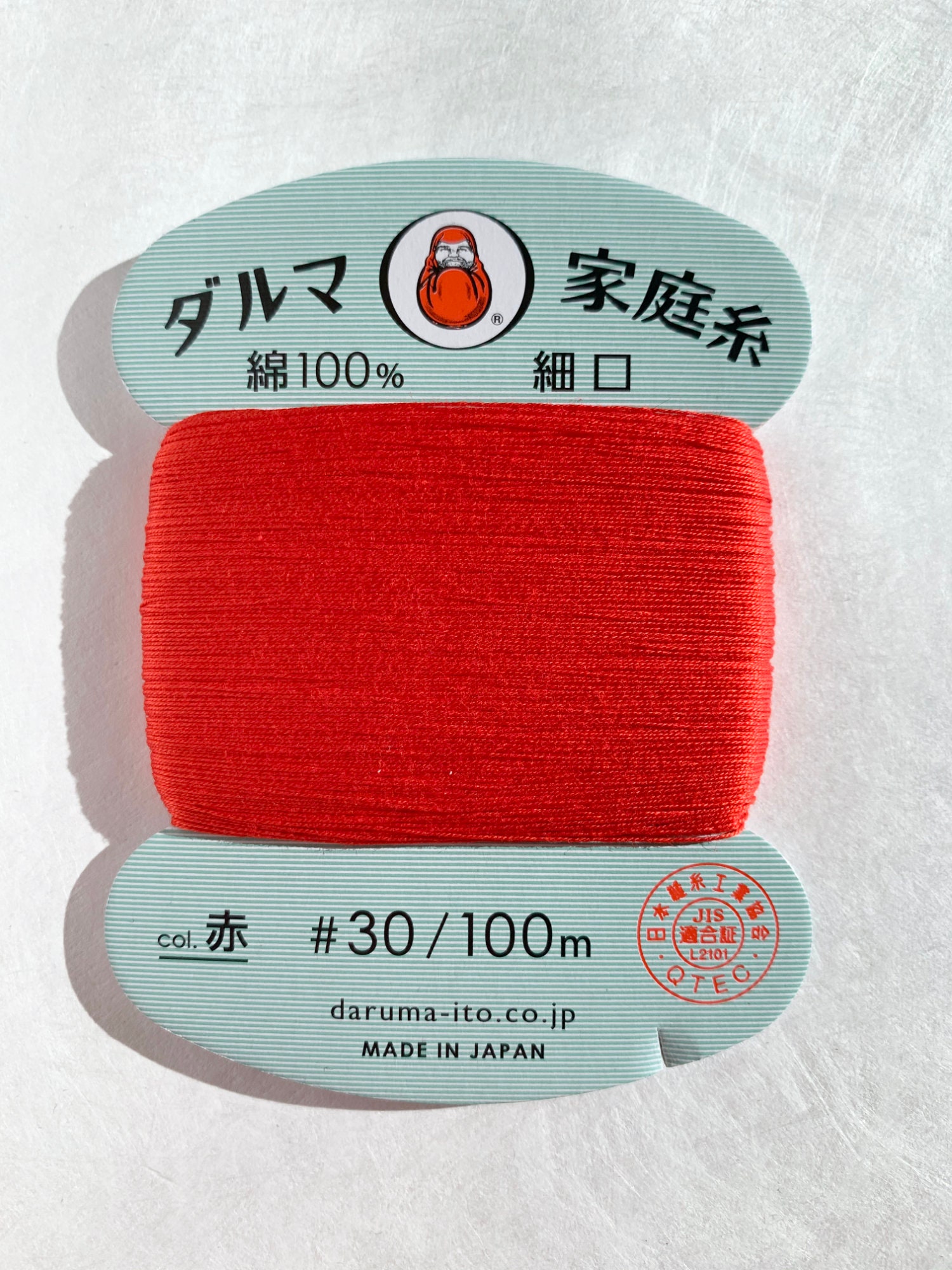 Color Aka Red 赤 Daruma Hand Sewing Thread Japanese Cotton 100 | Etsy