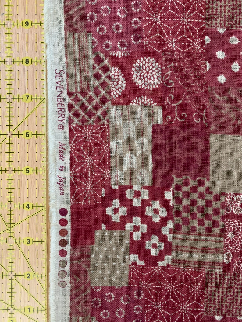 Boro Patchwork Print Sevenberry Japanese Cotton Fabric - Etsy