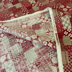 Boro Patchwork Print Sevenberry Japanese Cotton Fabric 88500-3-3 Red - Etsy
