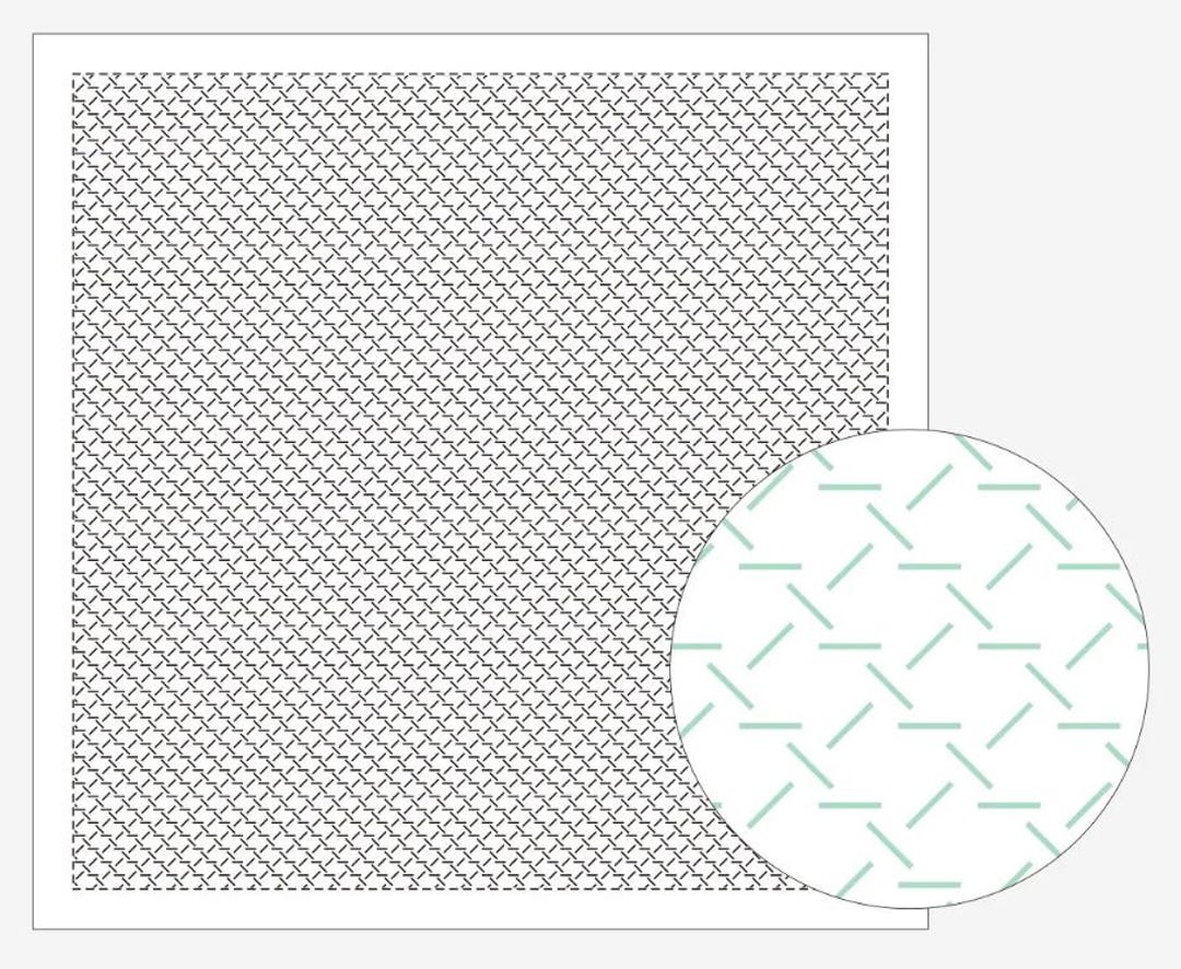 Daruma Woven Bamboo Sashiko Fukin Japanese Cotton Sashiko Sampler Cloth ...