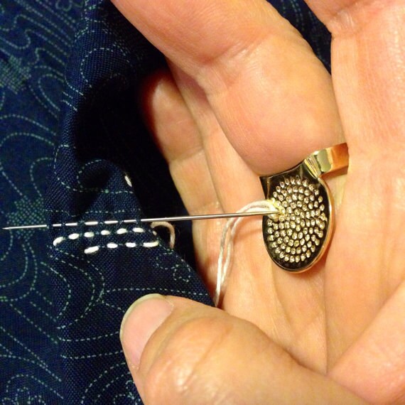 Tulip Sashiko Palm Thimble for Sewing, Quilting, Needlepoint, and ...