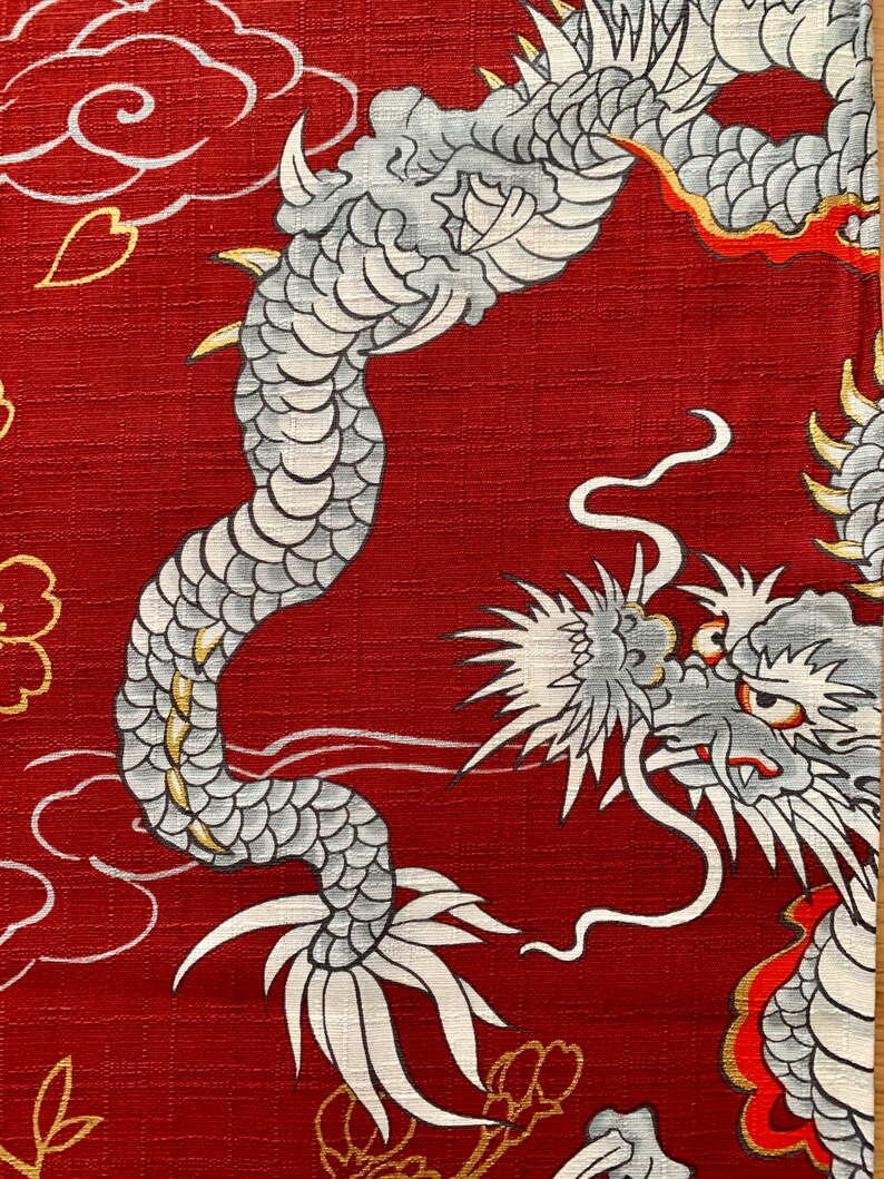 Regal Dragons Cosmo Japanese Cotton Dobby Fabric AP12806-1C - Etsy
