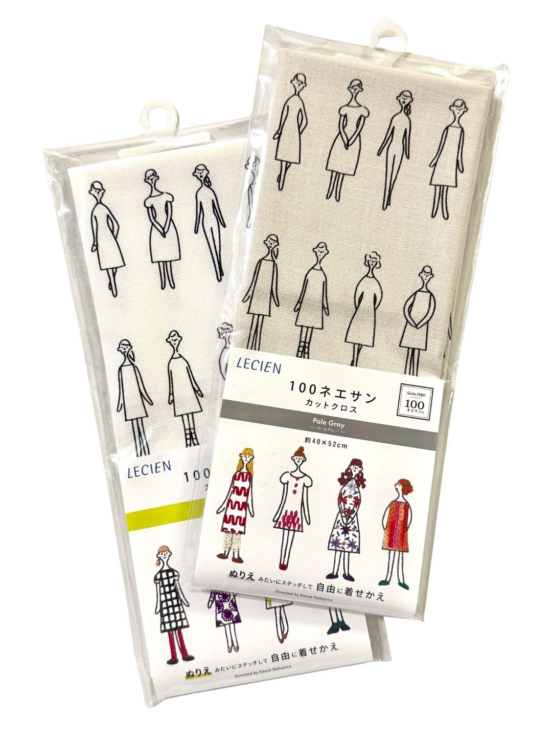NEW Lecien Cosmo - '100 Ladies' Embroidery Cloth - White or Pale Gray ...