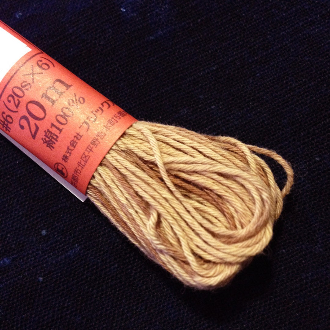 Fujix #3 Japanese Persimmon Hand Dyed Cotton Thread Variegated Blonde ...