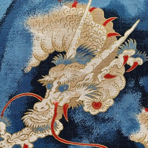 Japanese Noren Panel Cloud Dragon KP7290-45 Blue - Etsy