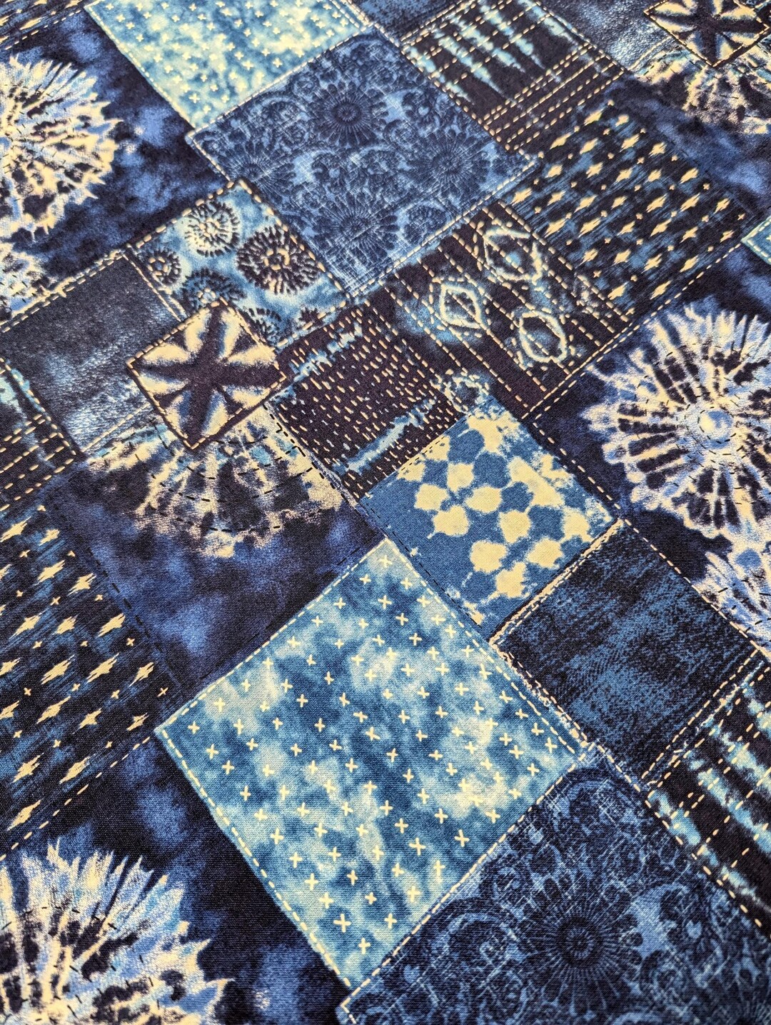 Printed Shibori Sashiko Patchwork Senyo Japanese Cotton Fabric SO-58700 ...