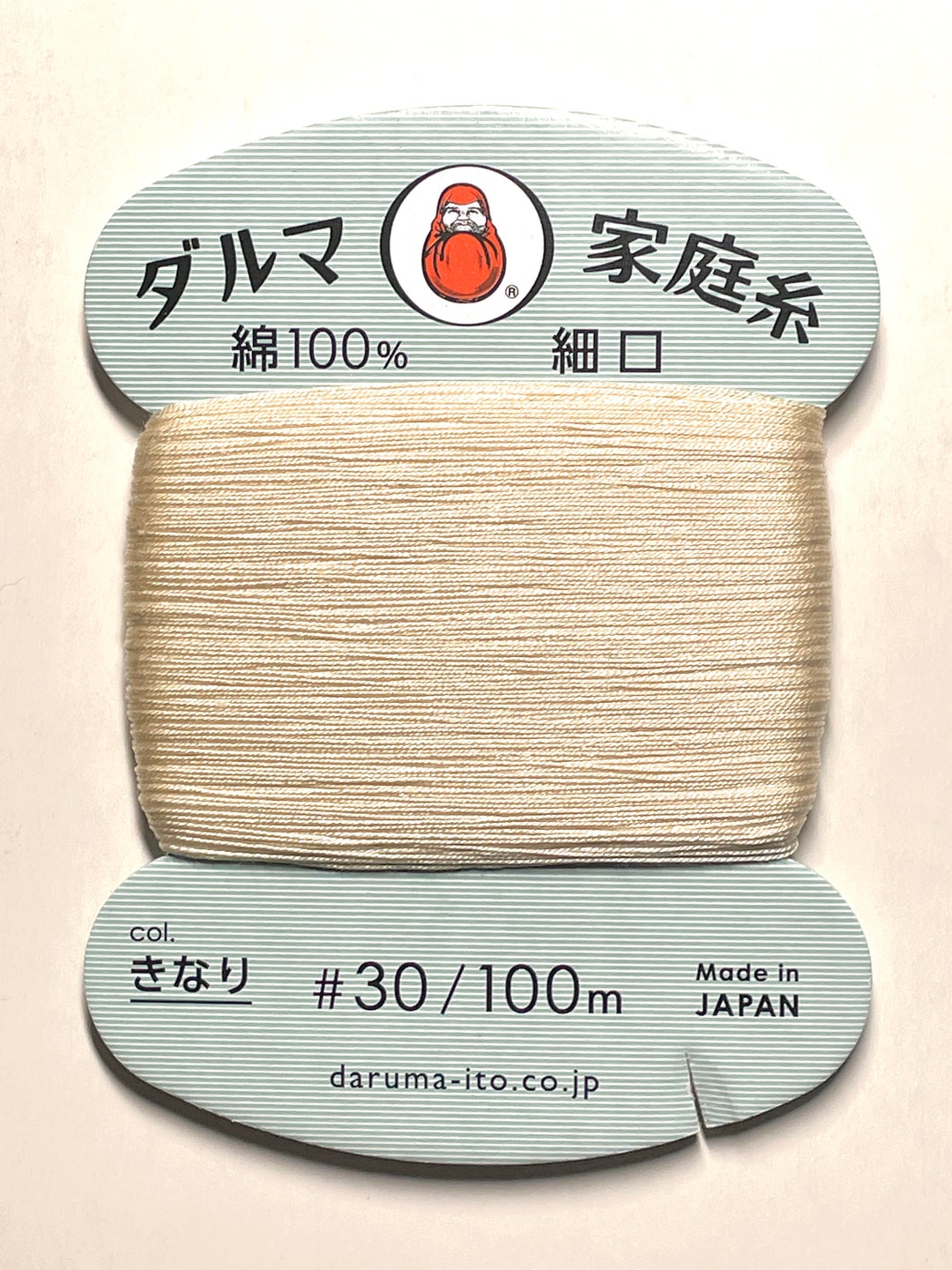 Color Kinari Natural Unbleached Daruma Hand Sewing Thread Japanese ...