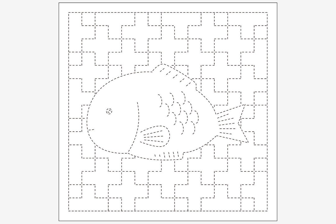 Tai & Juji-tsunagi Pattern Sashiko Fukin Japanese Cotton Sampler Fabric ...