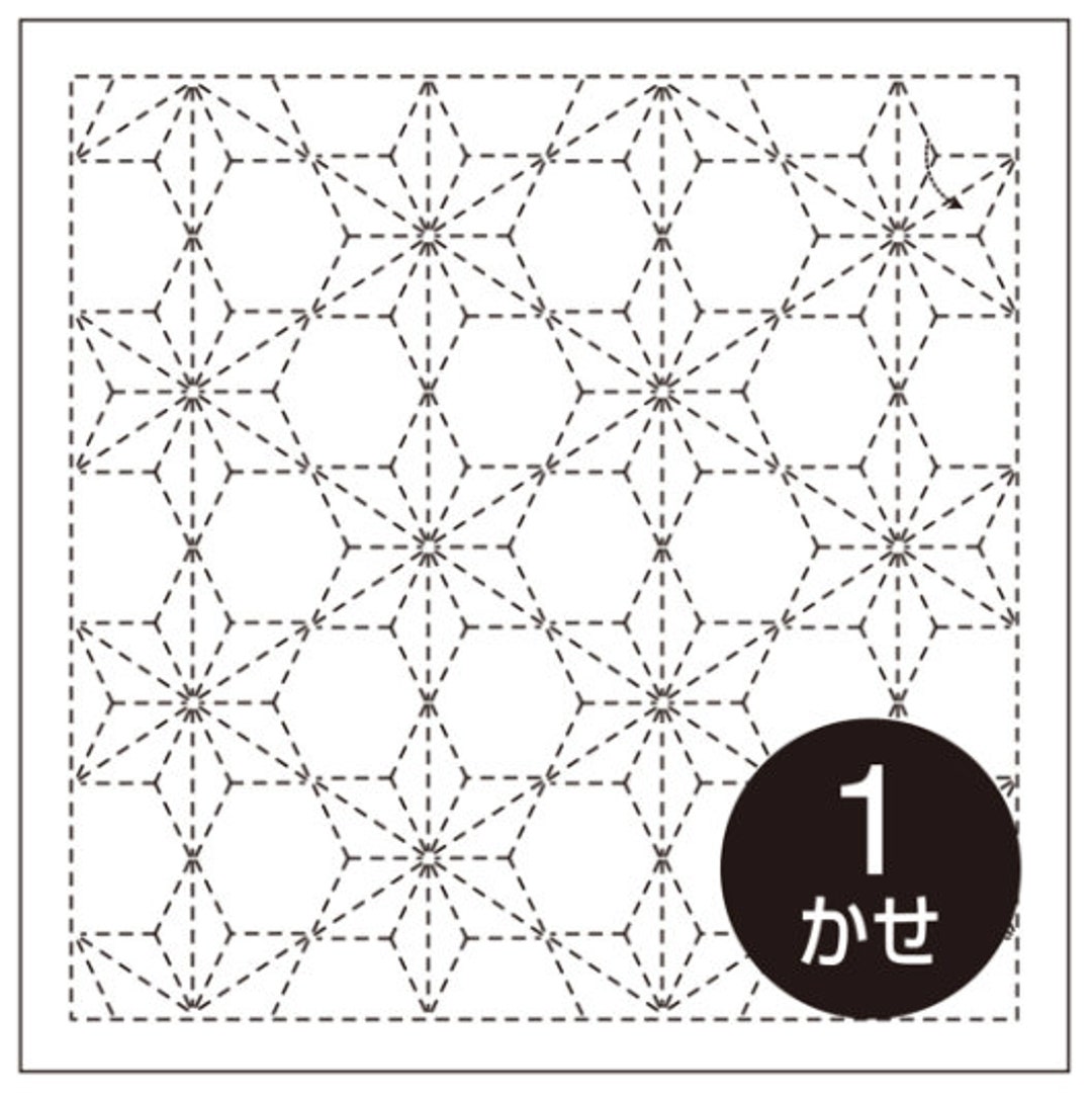 Olympus 10 Tobi Asa-no-ha Japanese Cotton Sashiko Sampler Cloth WHITE ...