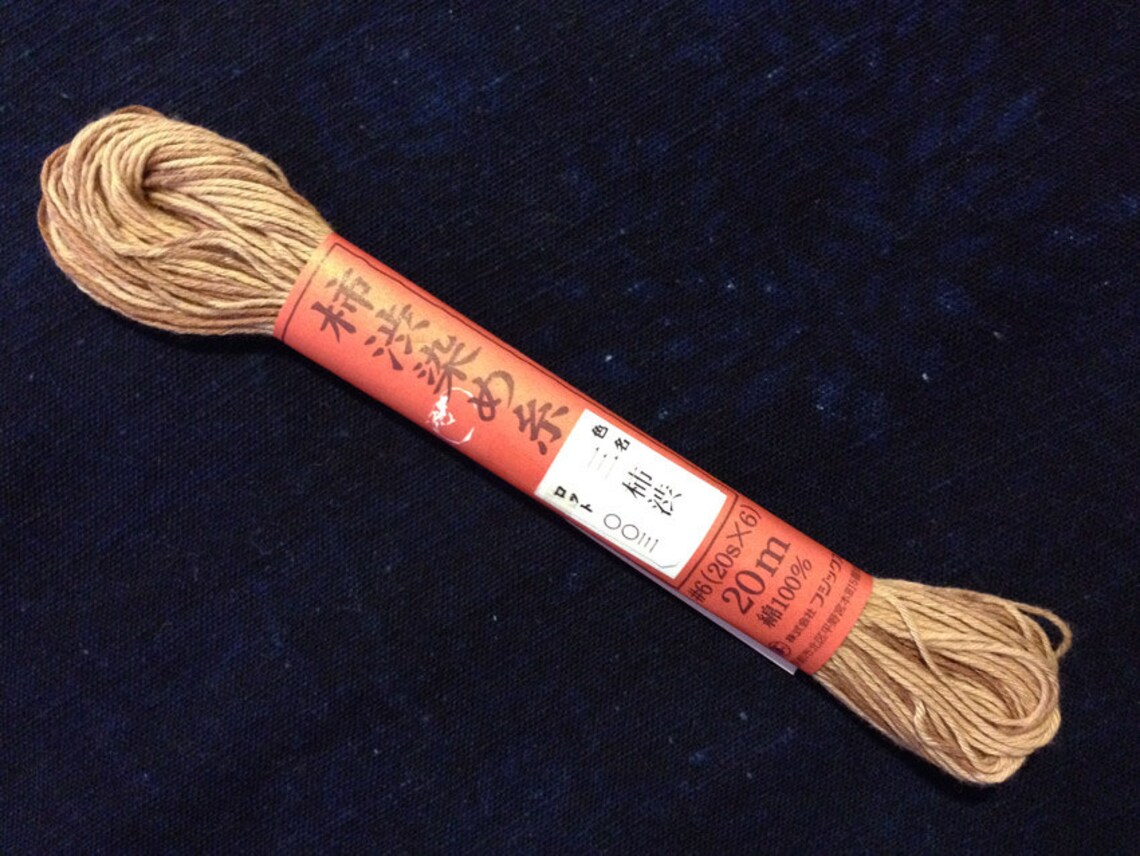Fujix #3 Japanese Persimmon Hand Dyed Cotton Thread Variegated Blonde ...