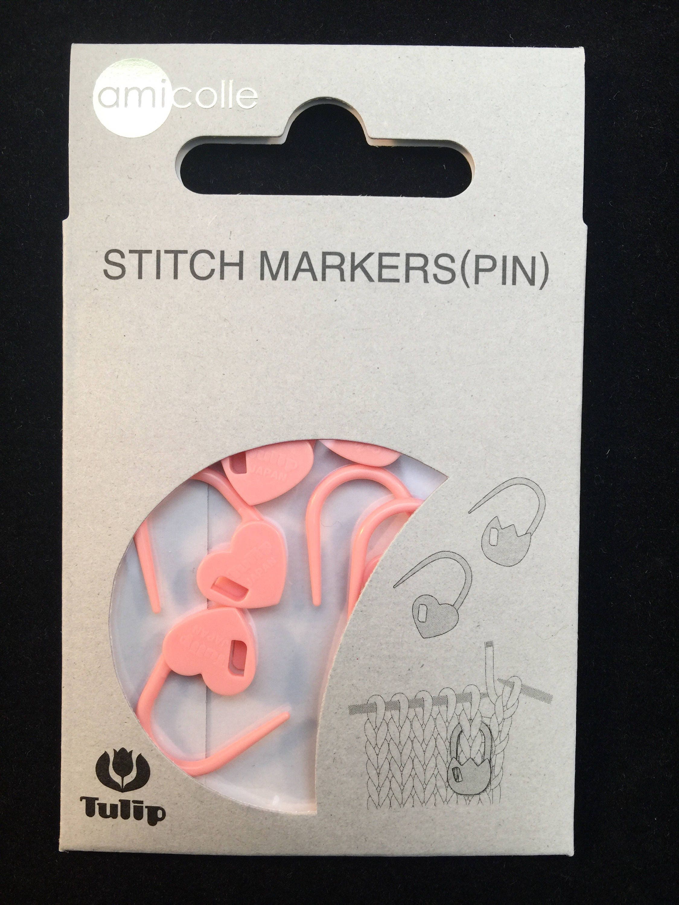Tulip Heart Stitch Marker Pin Pink Amicolle Knitting Accessories AC-029 ...