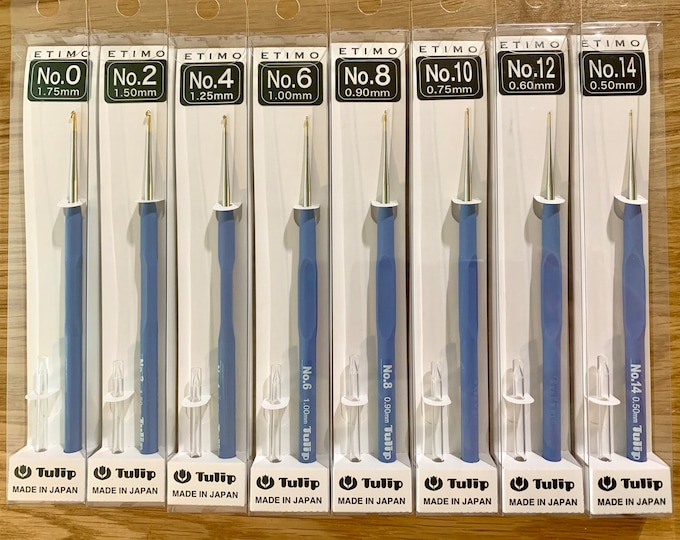 Limited Edition Tulip ETIMO Japan Blue Wa Bi Crochet Hook With Cushion ...