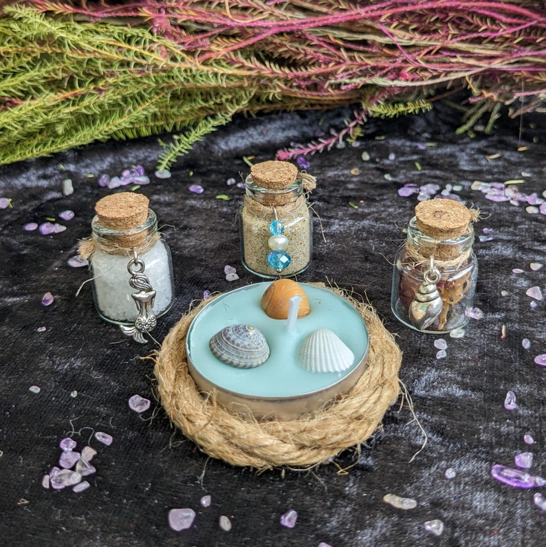 Mini Sea Altar wicca Sea Witch Travel Alter Seashells Sand Irish Sea ...