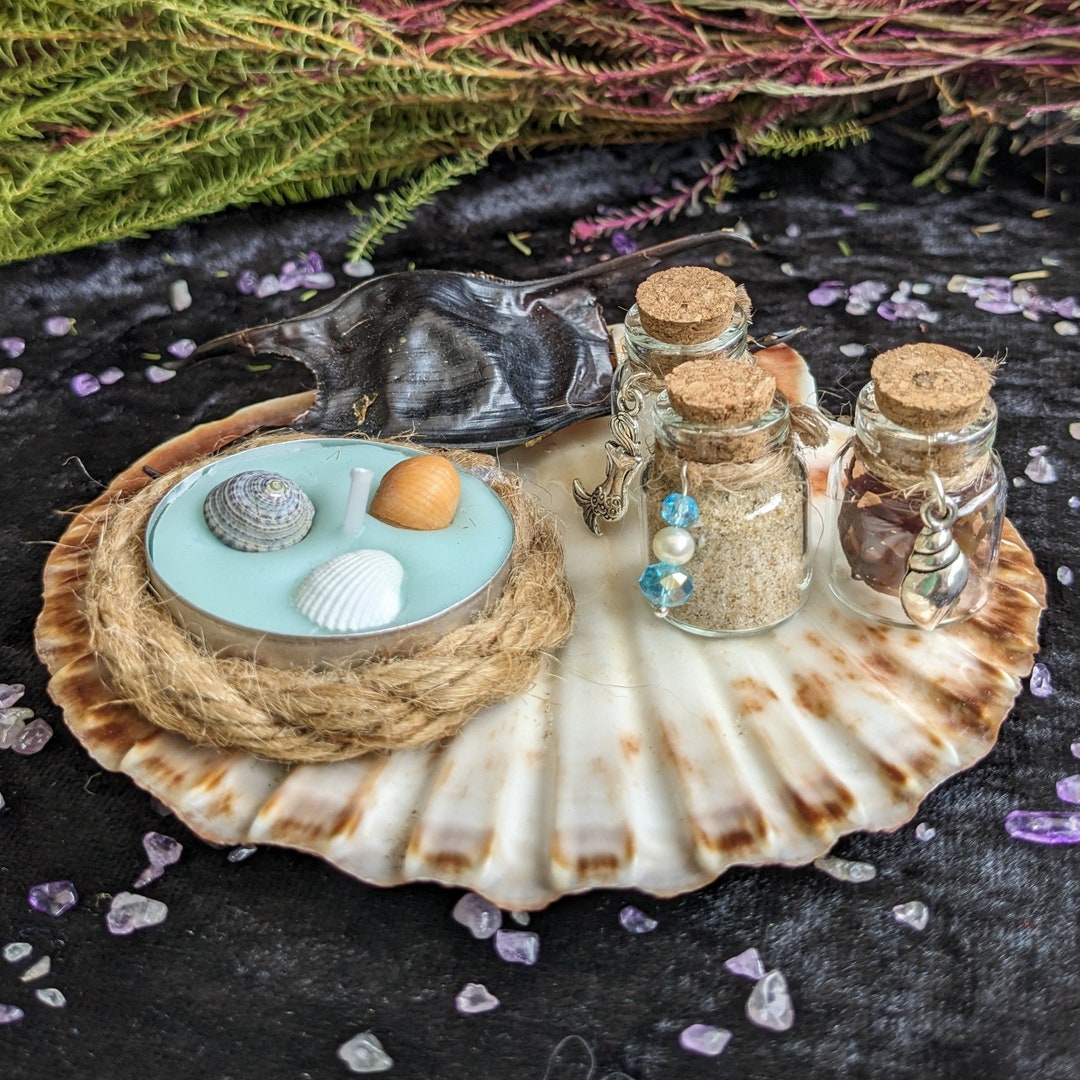 Mini Sea Altar -wicca- Sea Witch- Travel Alter- Seashells - Sand- Irish ...
