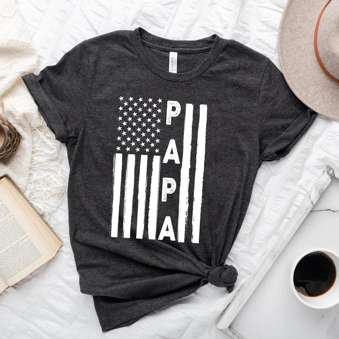 Papa T-shirt American Flag US Papa Father's Day Gift Idea, Father's Day ...