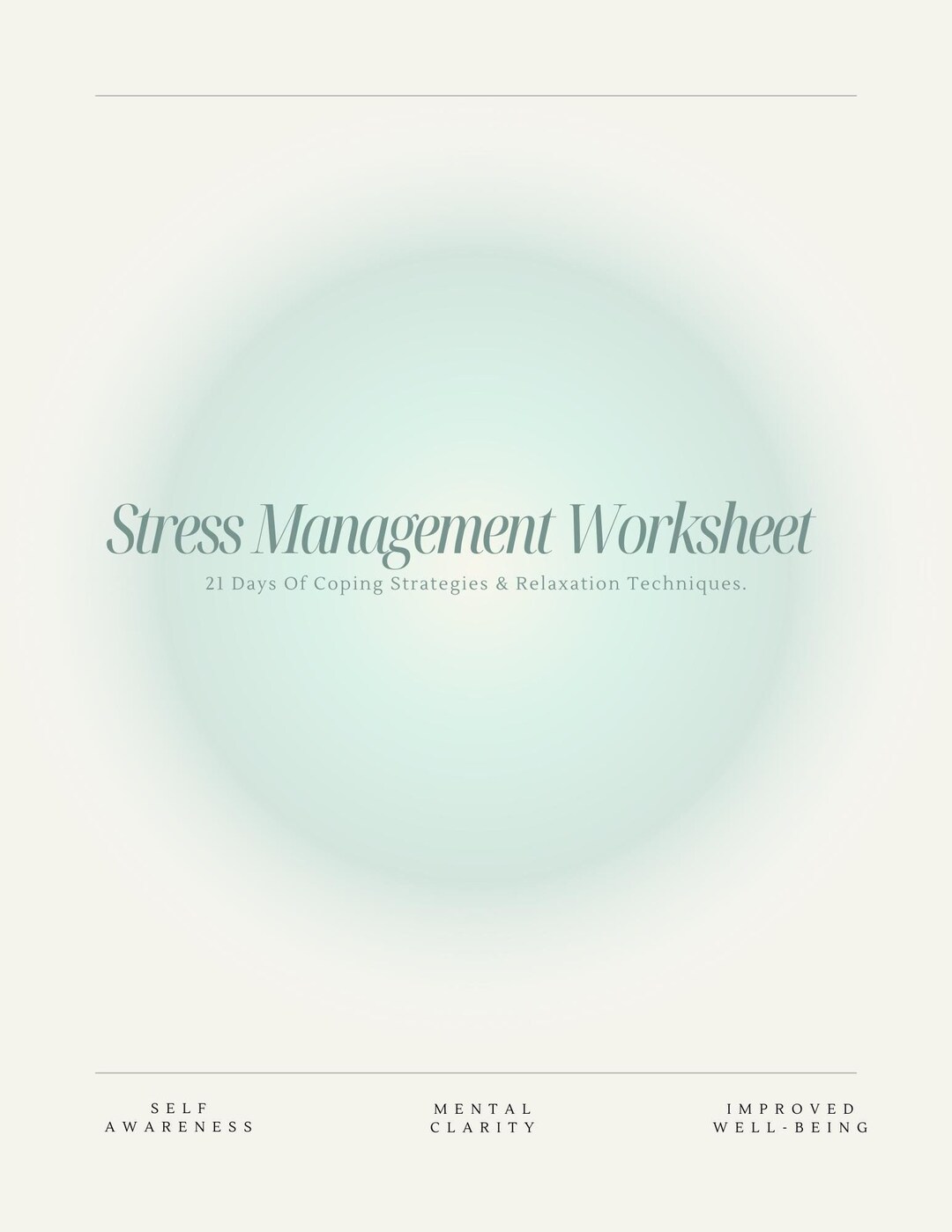 Stress Management Worksheet: Coping Strategies & Relaxation Techniques ...