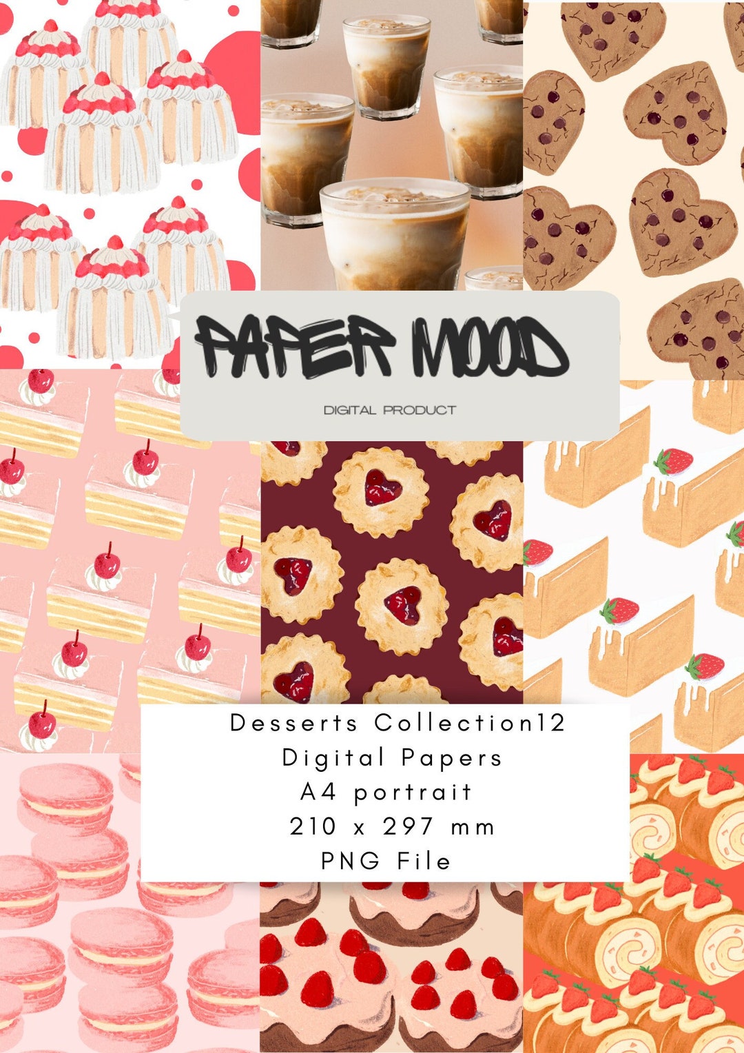 Delectable Desserts Printable Paper for Creative Crafting Commercial ...