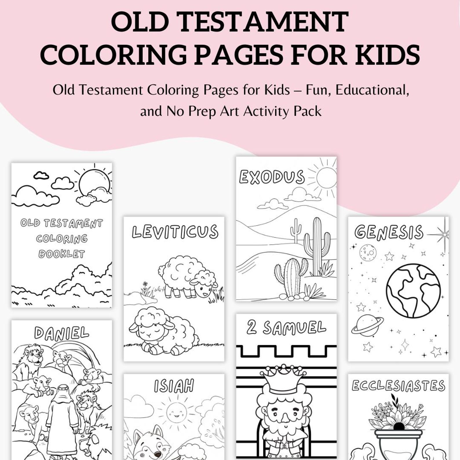 Bible Coloring Old Testament Coloring Pages for Kids – Fun, Educational ...