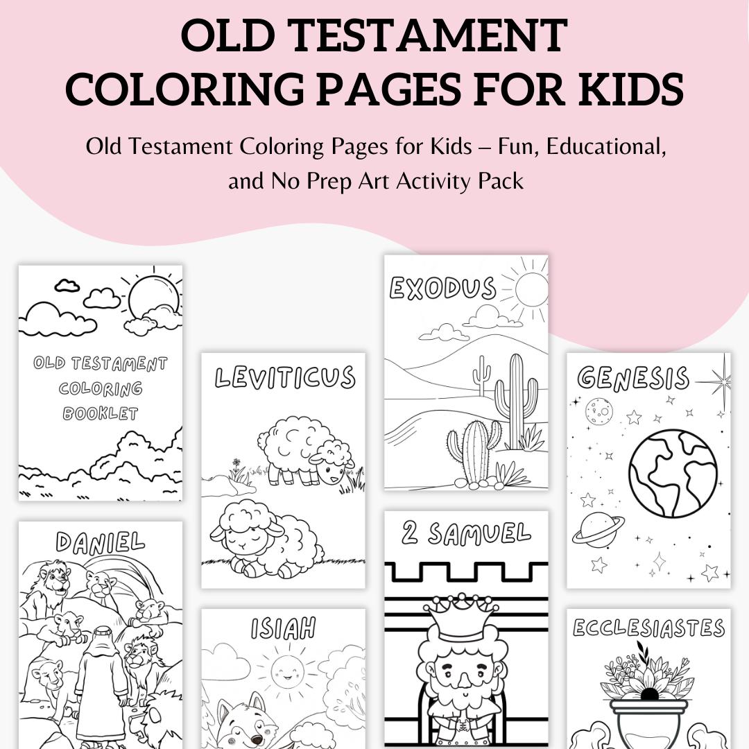 Bible Coloring Old Testament Coloring Pages for Kids – Fun, Educational ...